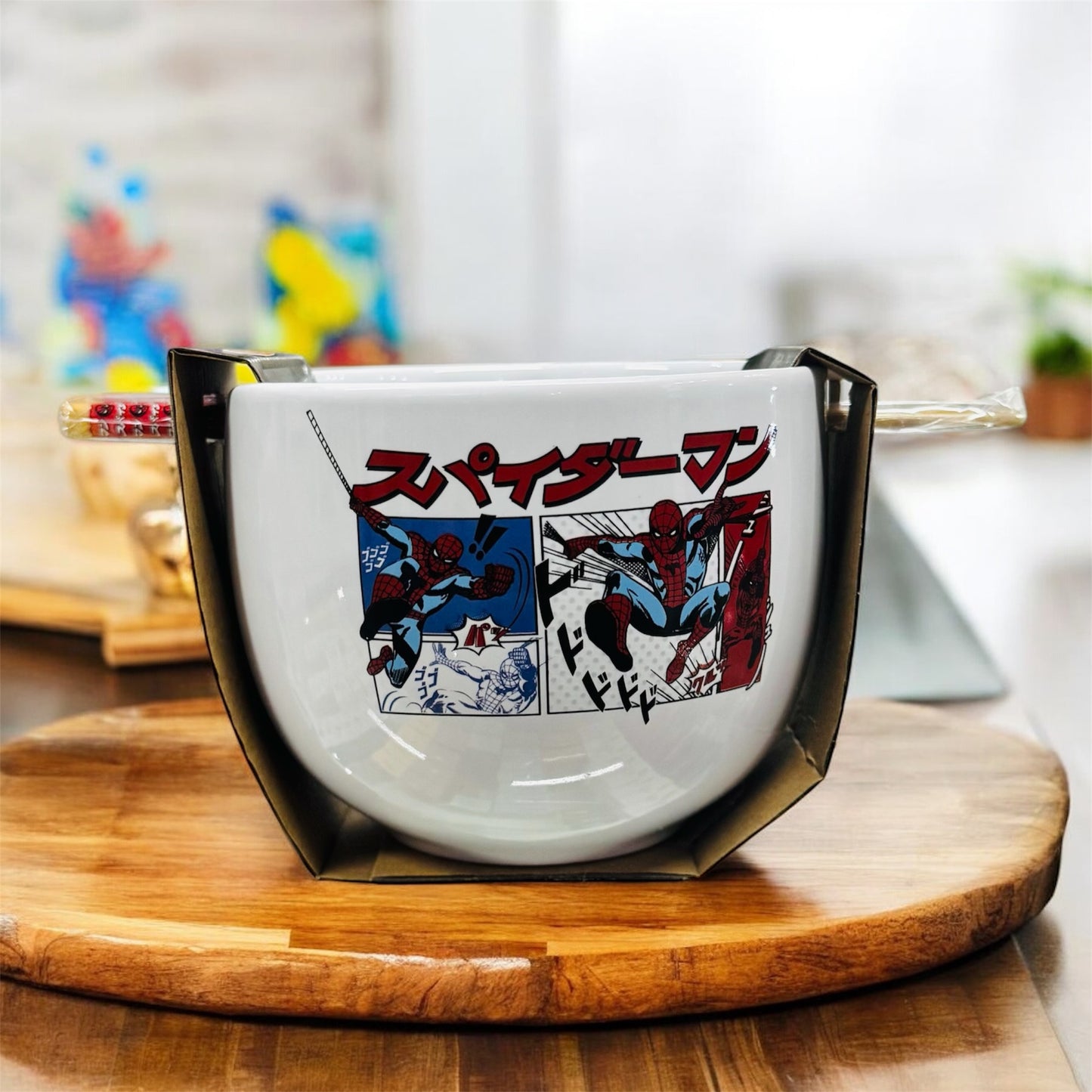 Marvel Spider-Man Ceramic Bowl with Chopsticks – Asia's Lovers