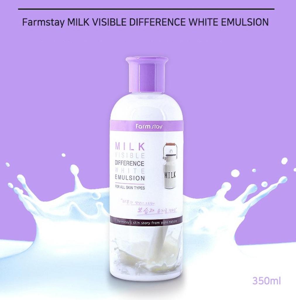 Farm Stay - MILK VISIBLE DIFFERENCE WHITE EMULSION 350ml – Asia's Lovers