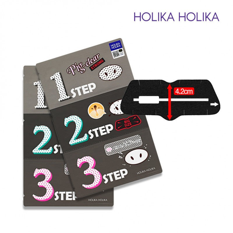 Holika Holika - Pig Nose clear black head 3 Step kit Strong – Asia's Lovers